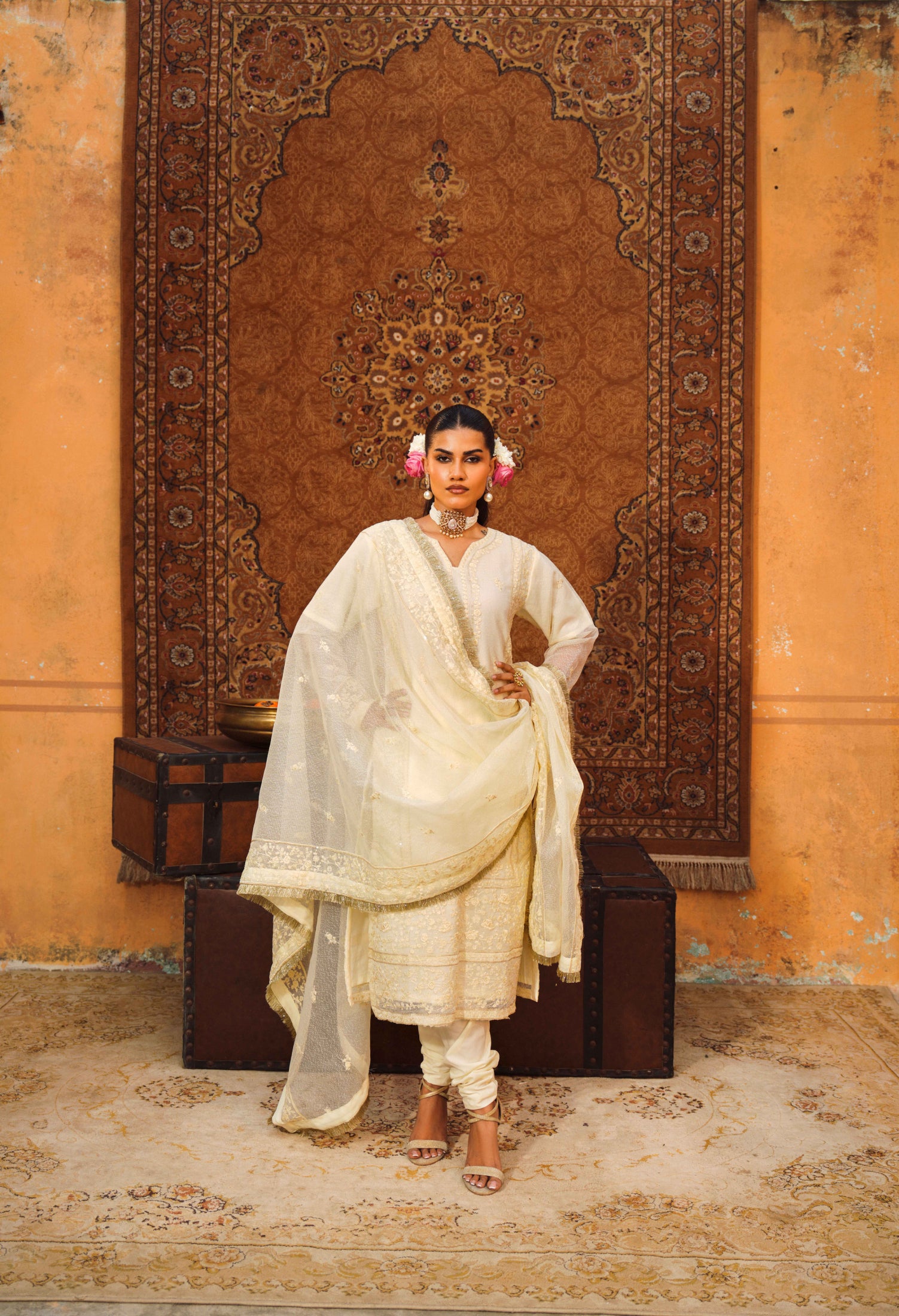 Long Shirt With Churi Pajama – Seerat